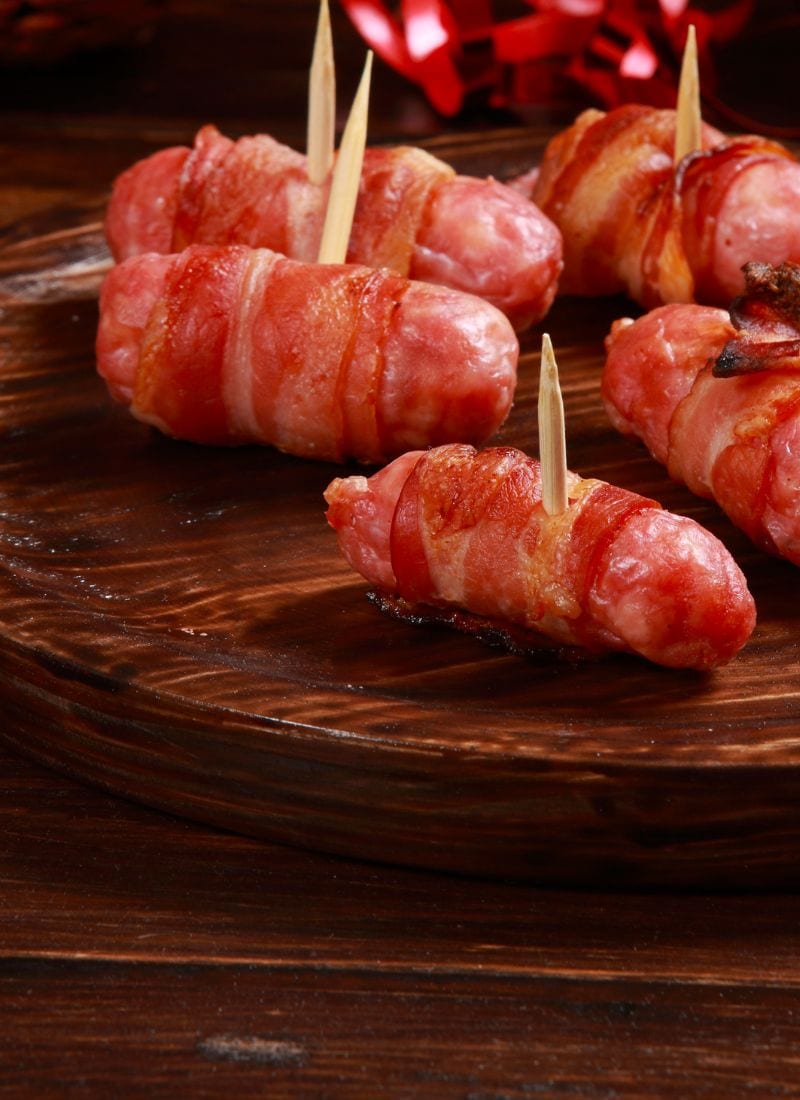 Petites saucisses cocktail au bacon, en pâte • La petite bette