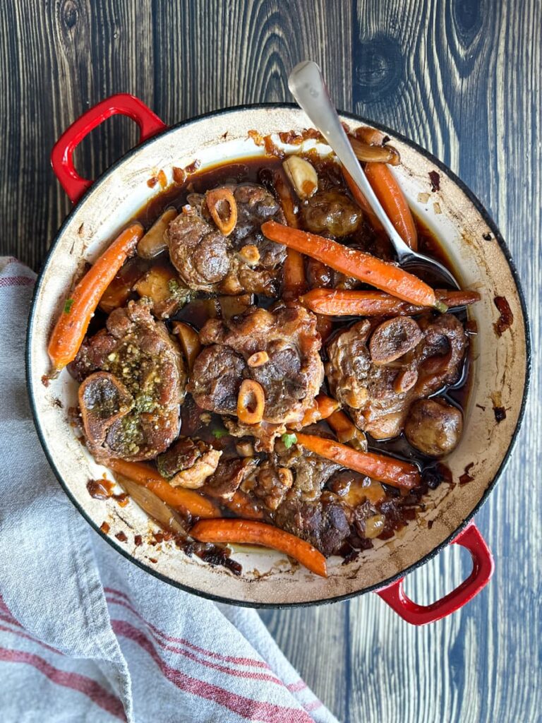 Osso buco de porc exquis aux petits légumes • La petite bette